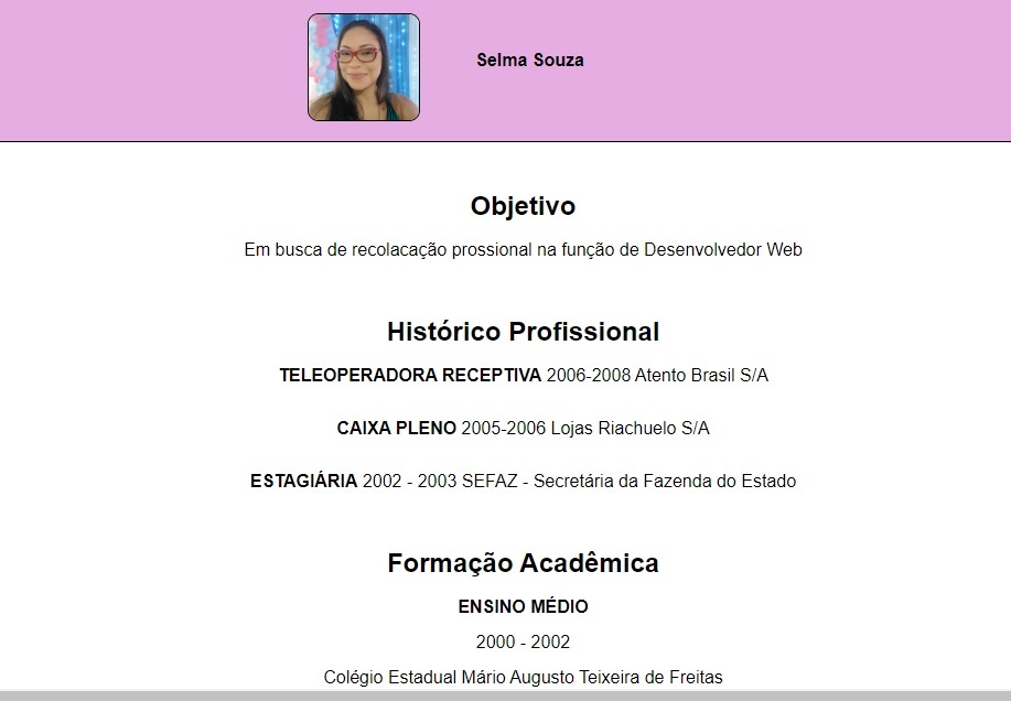 Portfólio Selma Souza